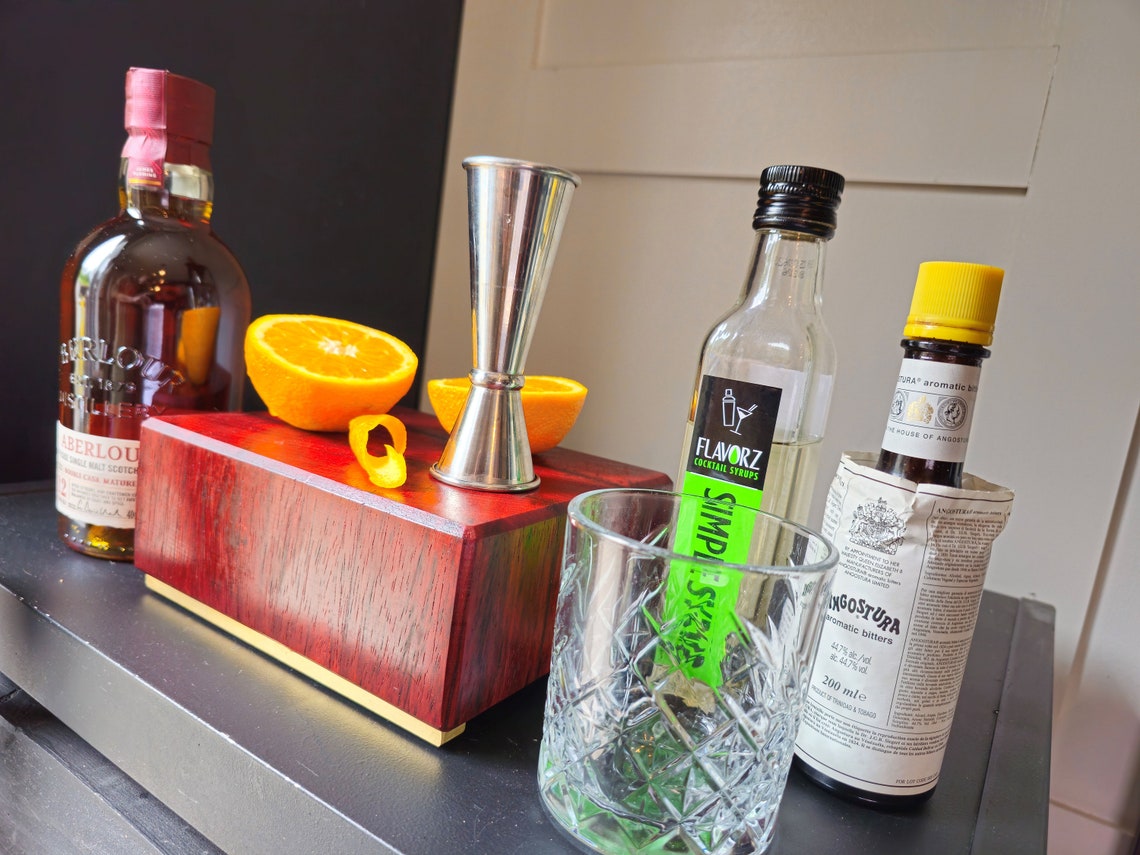 Paduak End Grain Bar Board Handcrafted Cocktail Board Small Cutting ...