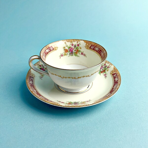 Noritake Cup and Saucer - Etsy
