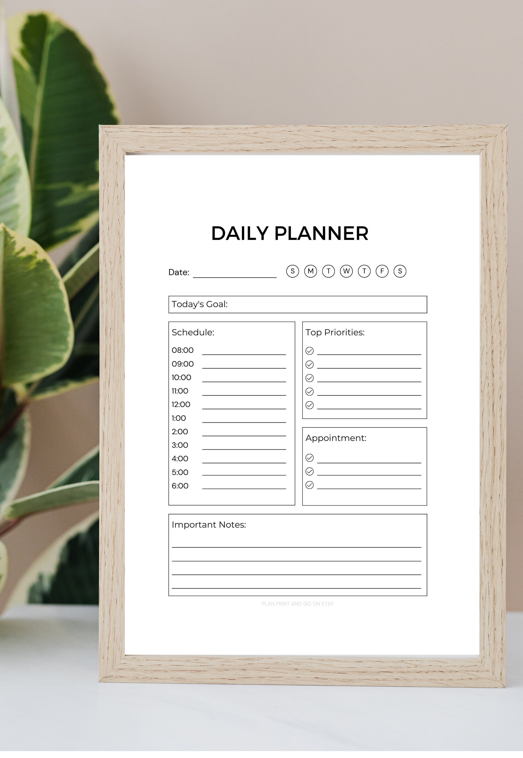 Personal Planner, Printable Daily Planner Fillable, Daily to Do List ...
