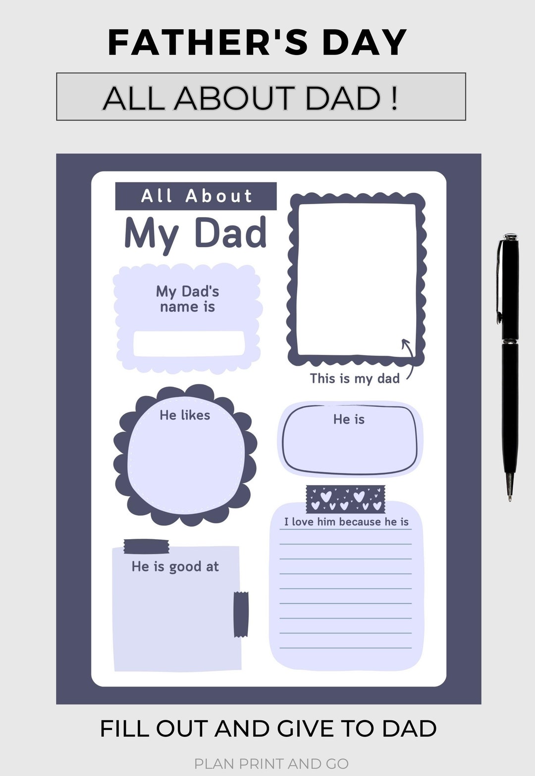 Father's Day - All About DAD Gift - Etsy