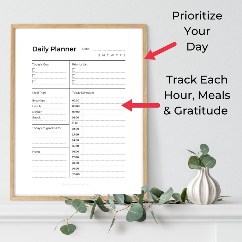 Personal Planner, Printable Daily Planner Fillable, Daily to Do List ...