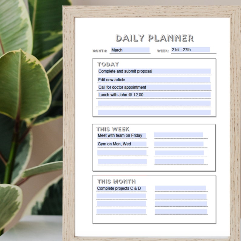 Minimal to Do List Daily Planner Task List Daily Reminder. - Etsy