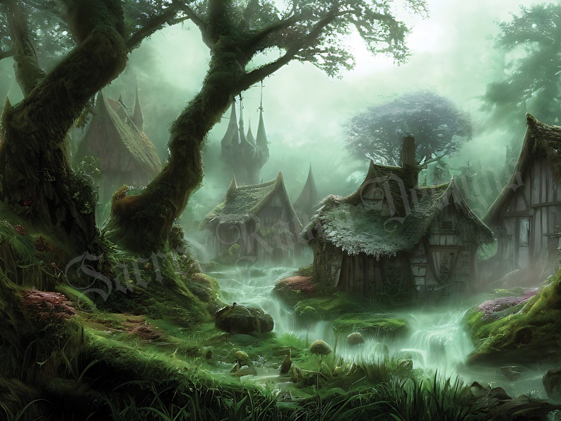 Forgotten Village ai-generated Art Ai Art Digital Art - Etsy