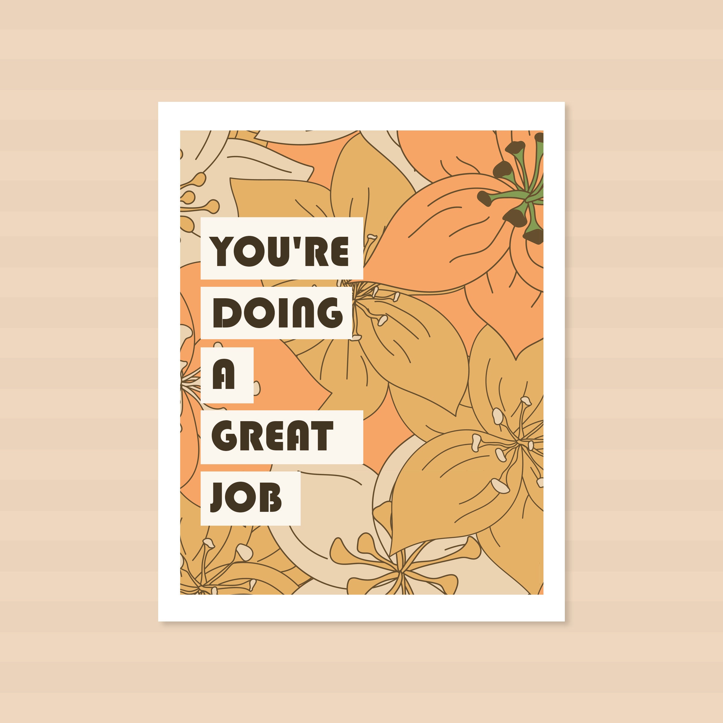 You're Doing Great Card | Printable, Instant Download | Encouraging ...