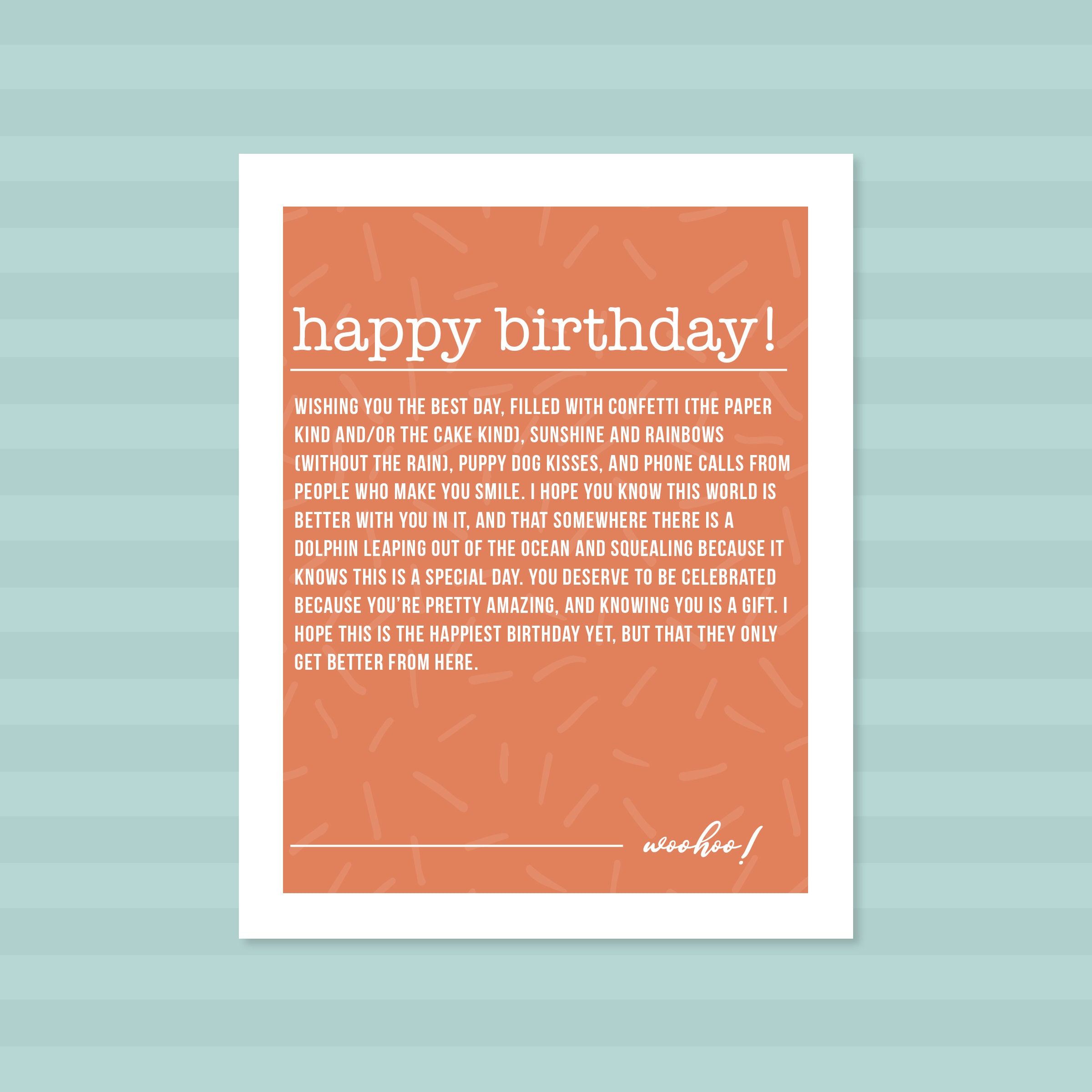Printable Birthday Card Fun Birthday Card Quirky Happy Birthday - Etsy