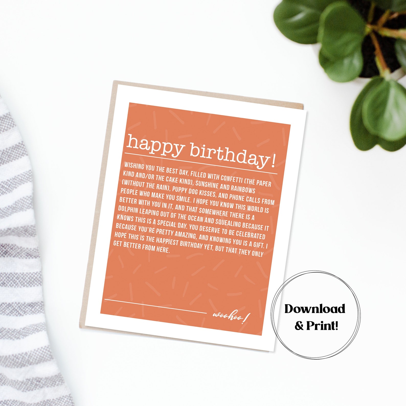 Printable Birthday Card | Fun Birthday Card | Quirky Happy Birthday - Etsy