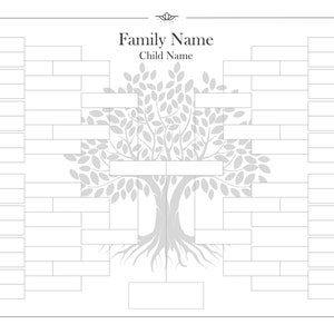 Editable 6 Generation Family Tree Chart Package, DIY Genealogy Chart ...