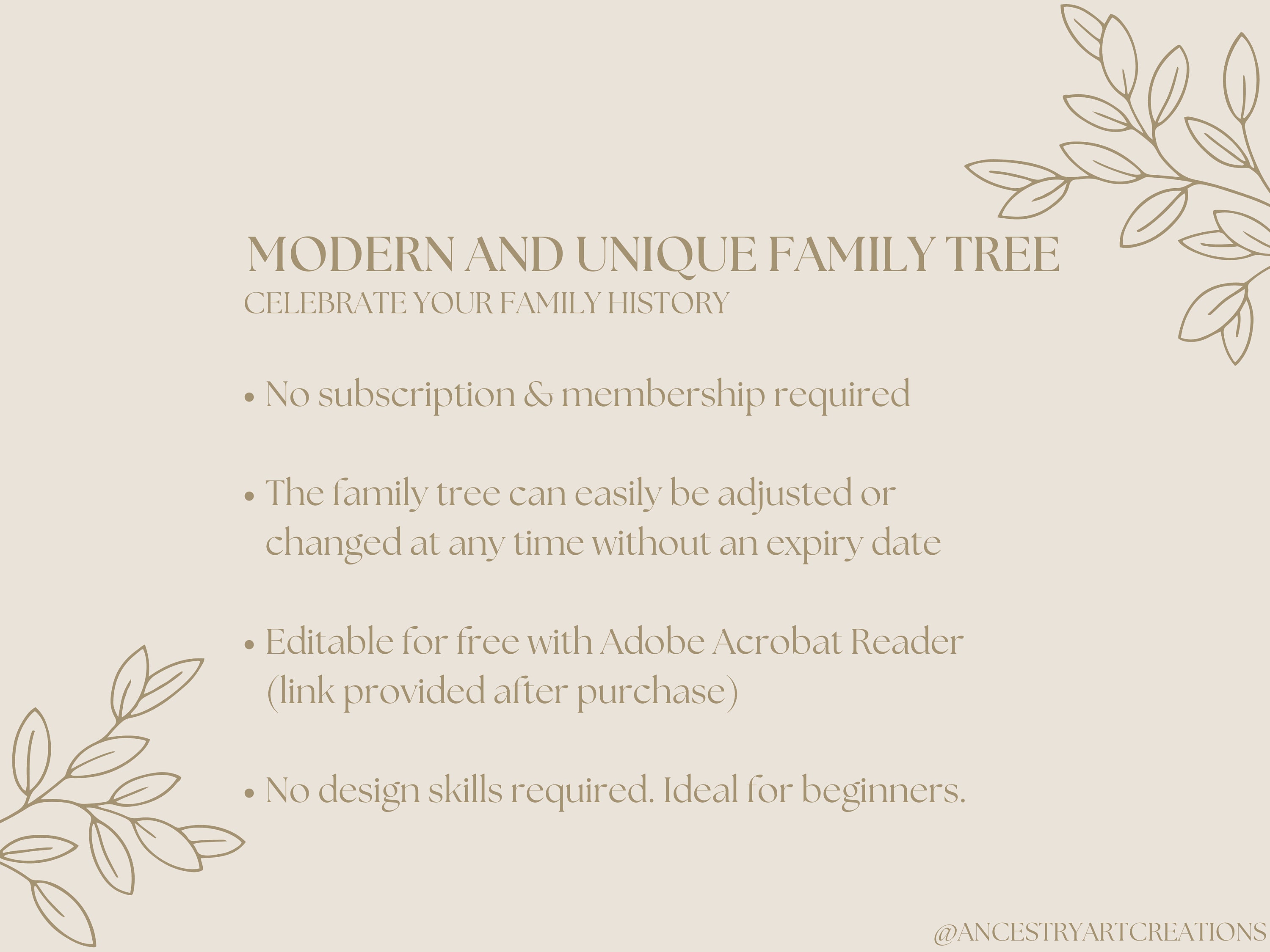 Editable Family Tree Chart DIY Genealogy Chart Ancestor - Etsy Hong Kong