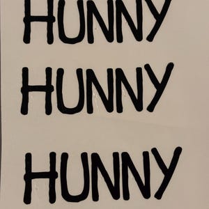 Winnie the Pooh "hunny" Decal Vinyl Ready for Transfer . Great for Baby ...