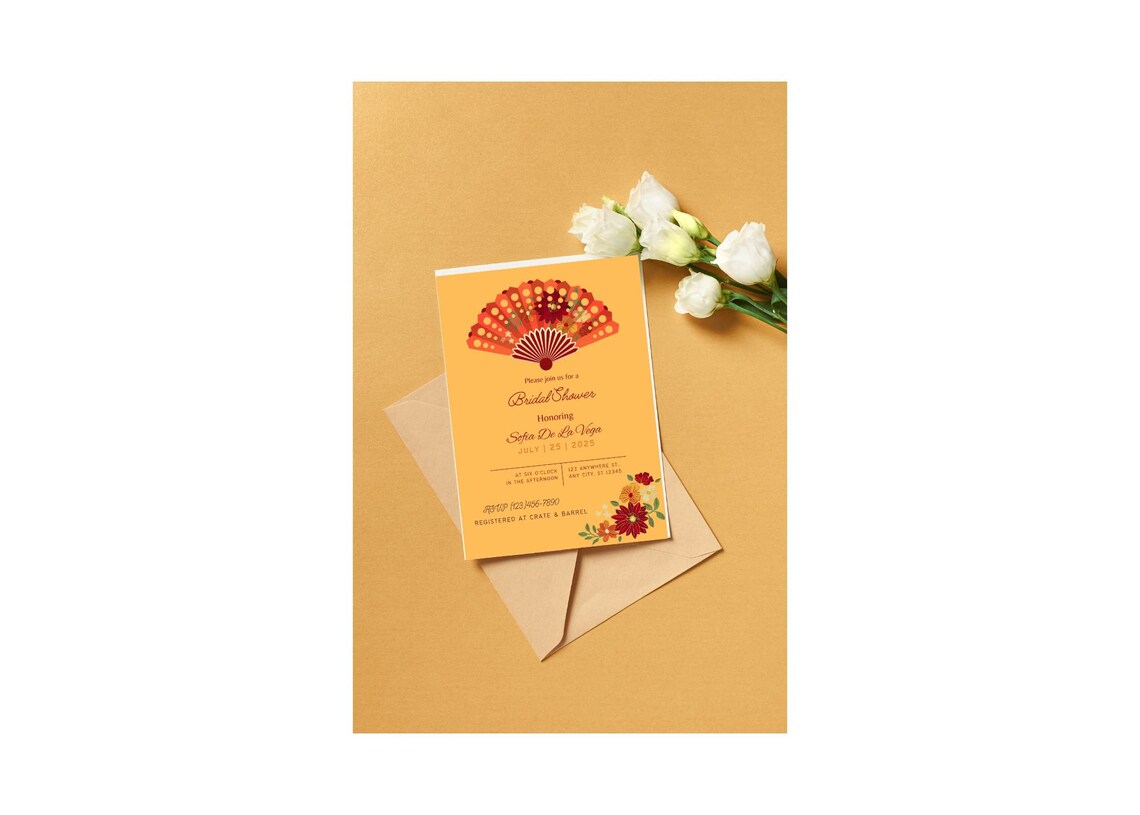 INSTANT Download Spanish Theme INVITAITON - Bridal Shower , Baby Shower ...