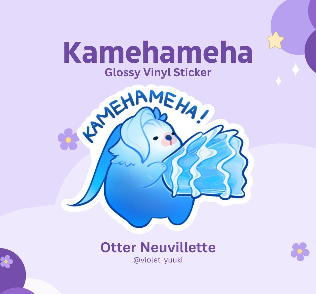 Otter Neuvillette Genshin Impact | Kamehameha | Vinyl Sticker | Cute ...
