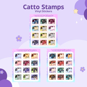 Catto Stamps Vinyl Stickers| Honkai Star Rail Genshin Impact Cute Cat ...