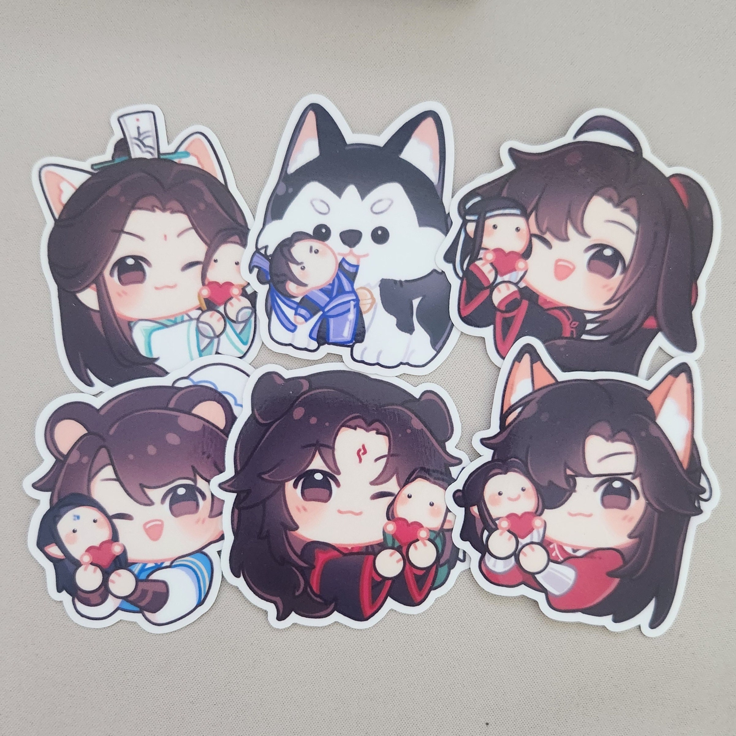 MXTX Heart Glossy Vinyl Stickers | Tgcf Mdzs Svsss | Cute Die Cut ...