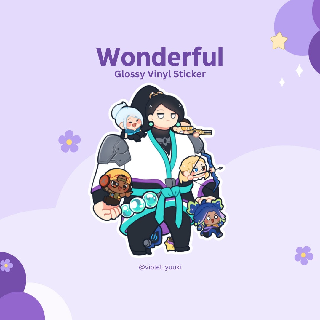 Sage Jett Chamber Raze Sova Neon Omen Wingman Valorant Vinyl Sticker ...