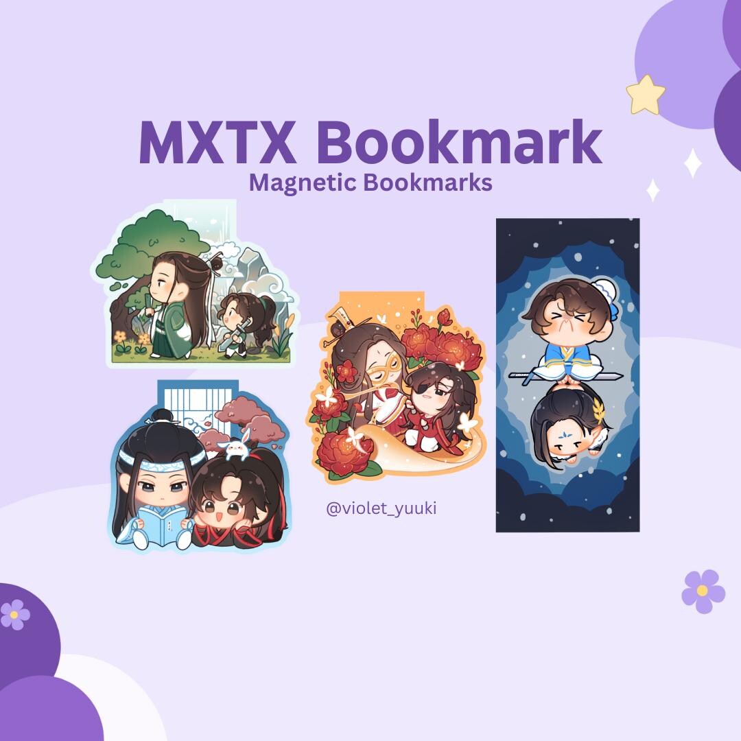MXTX Magnetic Bookmark | Tgcf Mdzs Svsss | Cute Bookmarks - Etsy