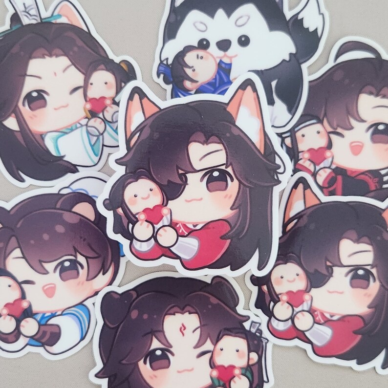 MXTX Heart Glossy Vinyl Stickers | Tgcf Mdzs Svsss | Cute Die Cut ...