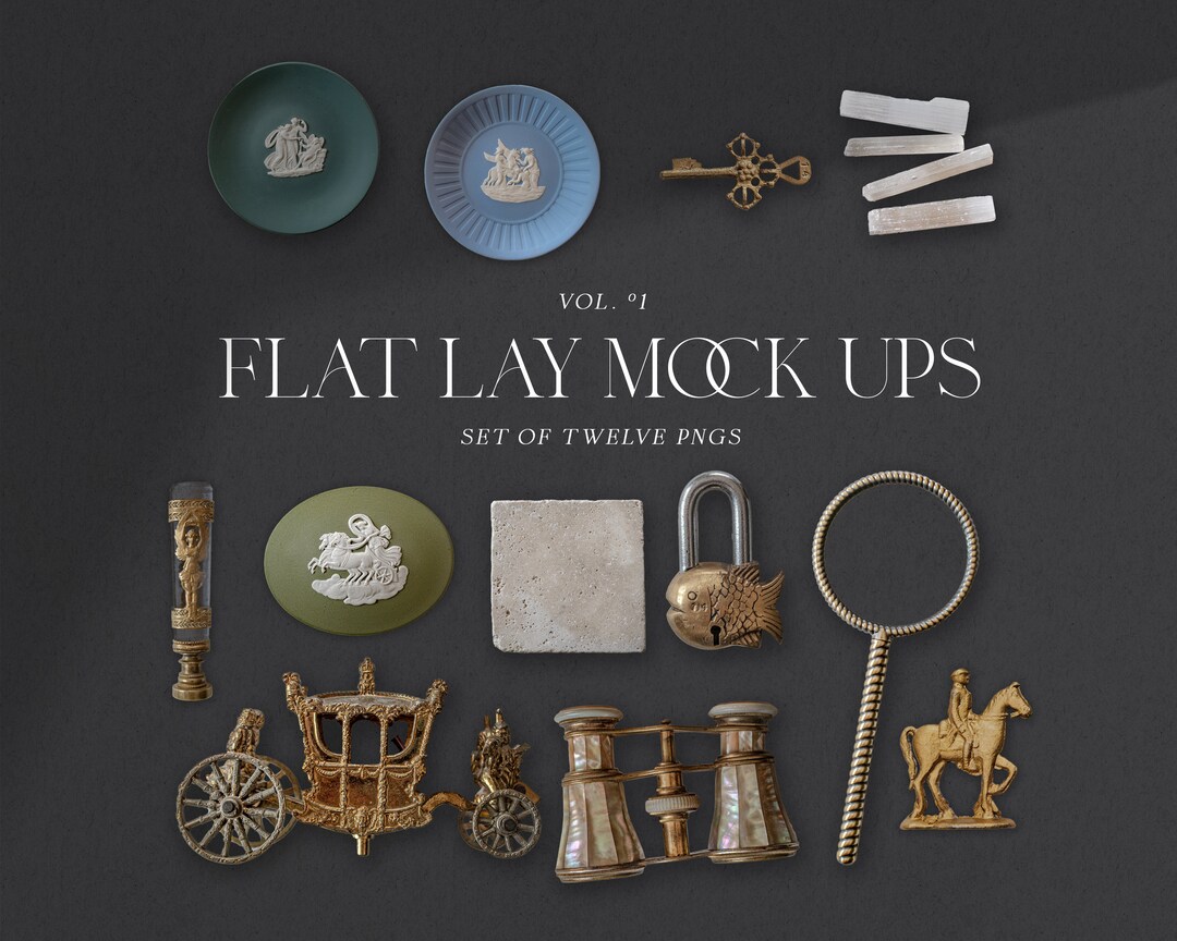 Flat Lay Mockups Vol. 01 // 12 PNG Files - Etsy
