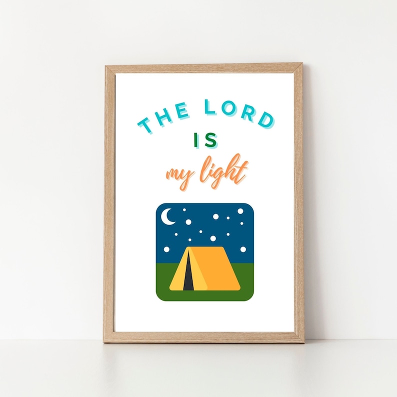 Printable Kids Camping Wall Art Christian Kids Posters Outdoors Theme ...
