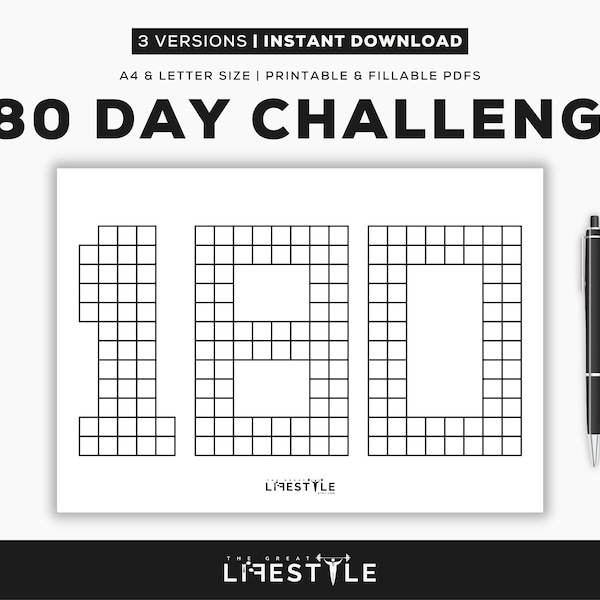 180 Day Tracker - Etsy