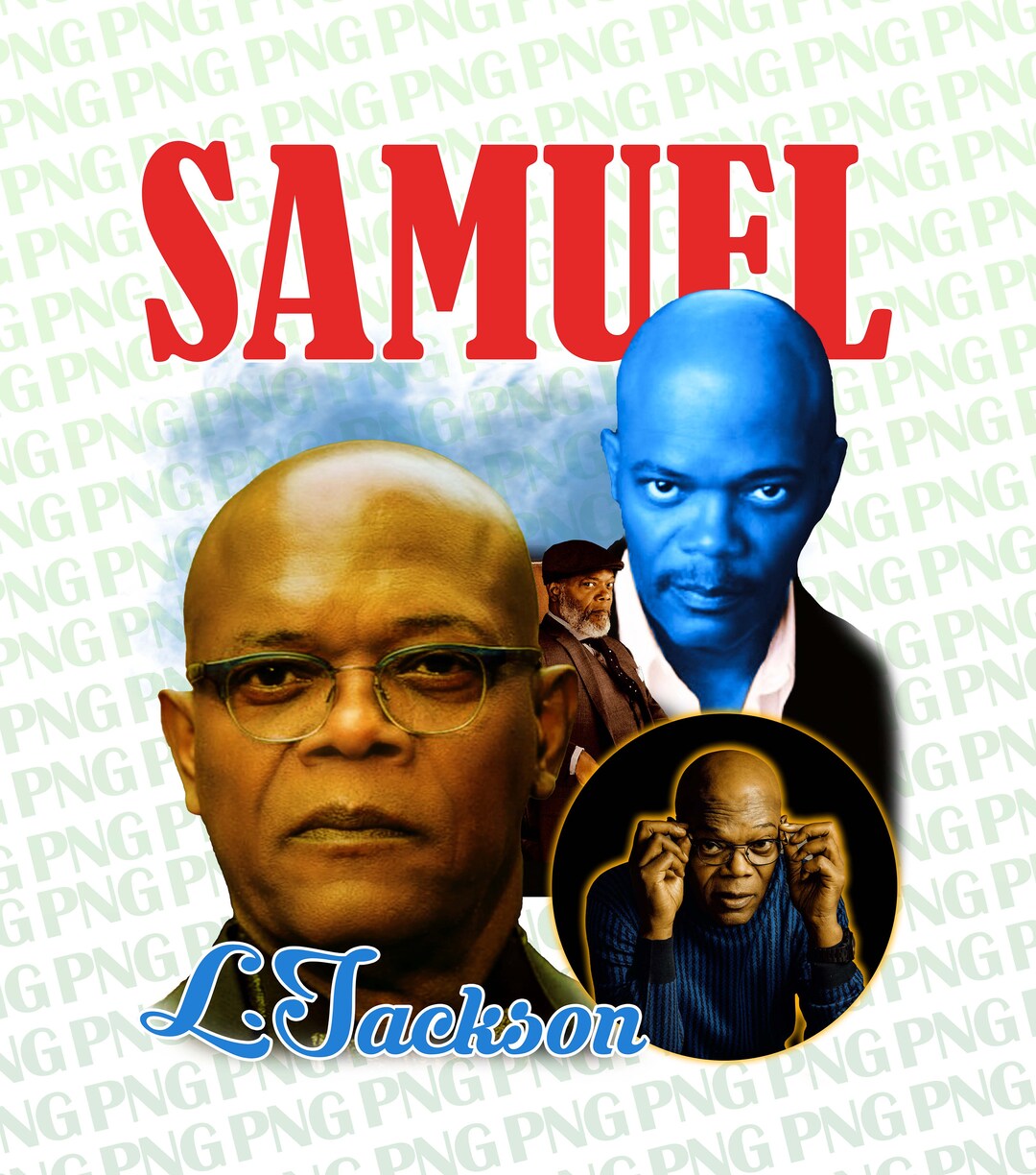 Samuel L Jackson T Shirt Design PNG Instant Download - Etsy