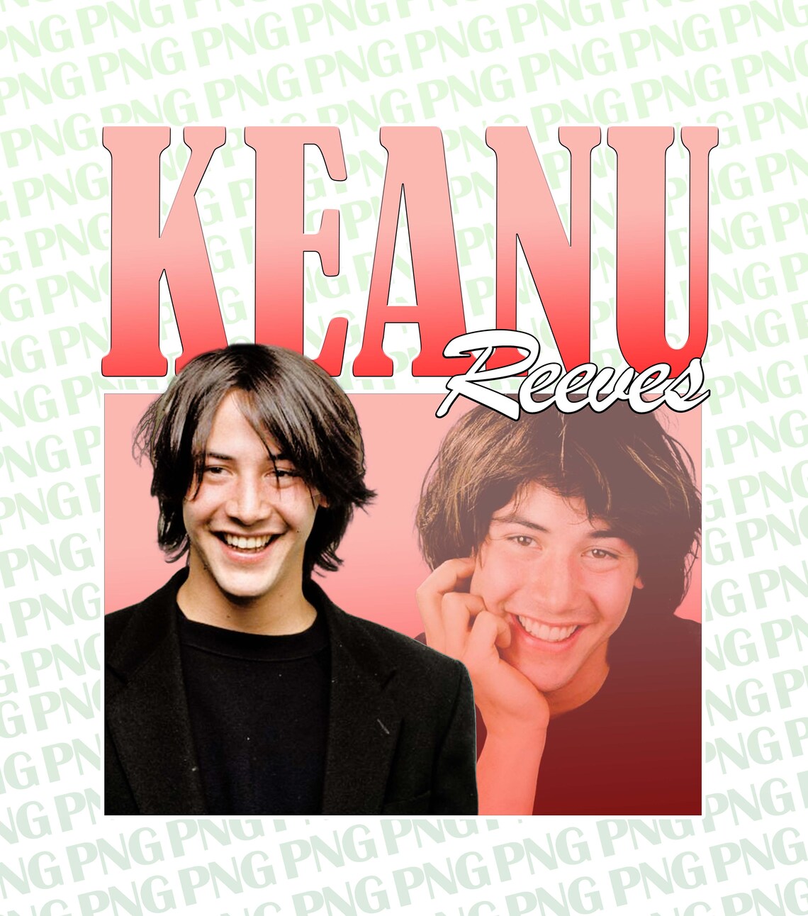 Keanu Reeves T Shirt Design PNG Instant Download - Etsy