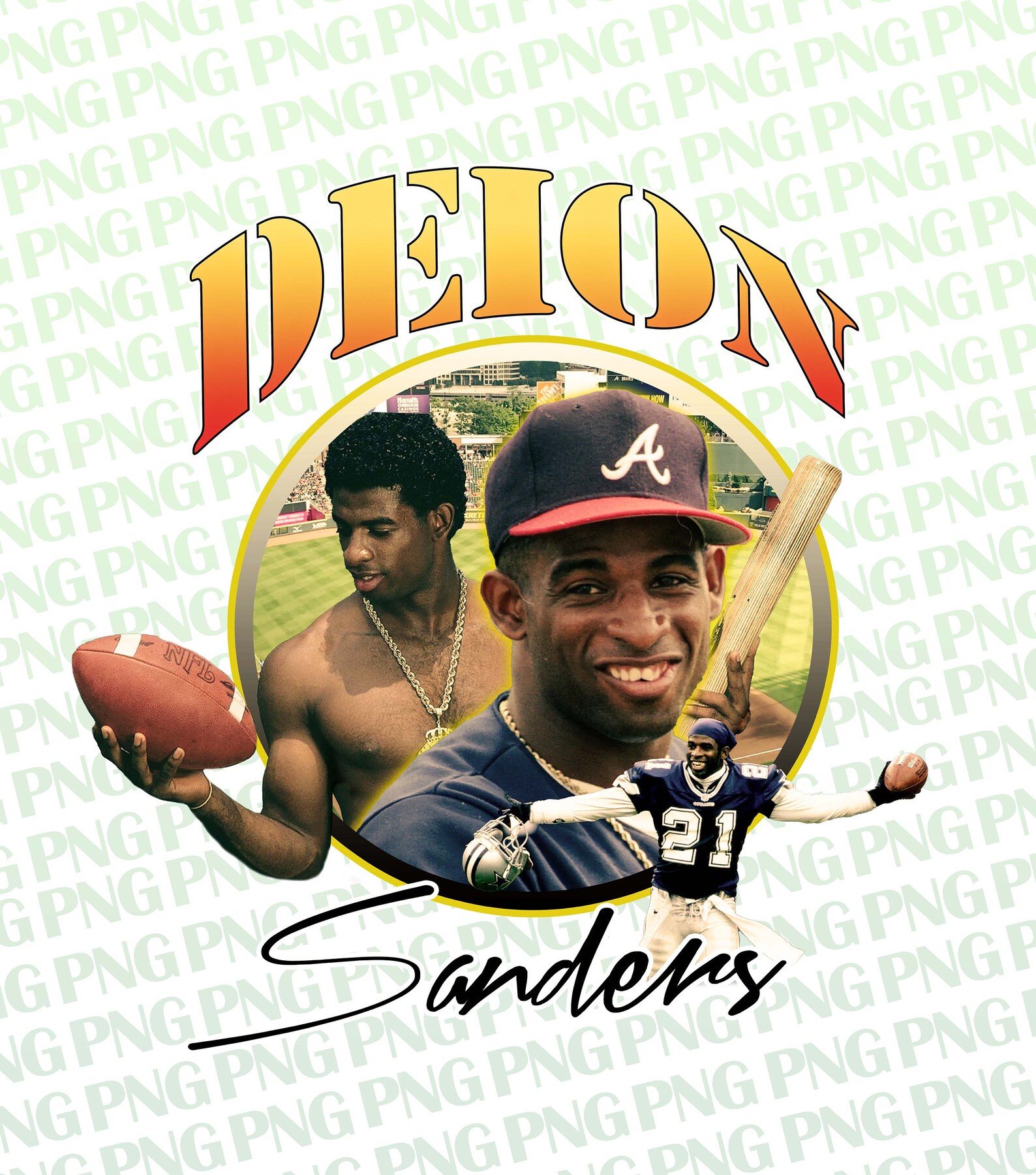 Deion Sanders T Shirt Design PNG Instant Download - Etsy