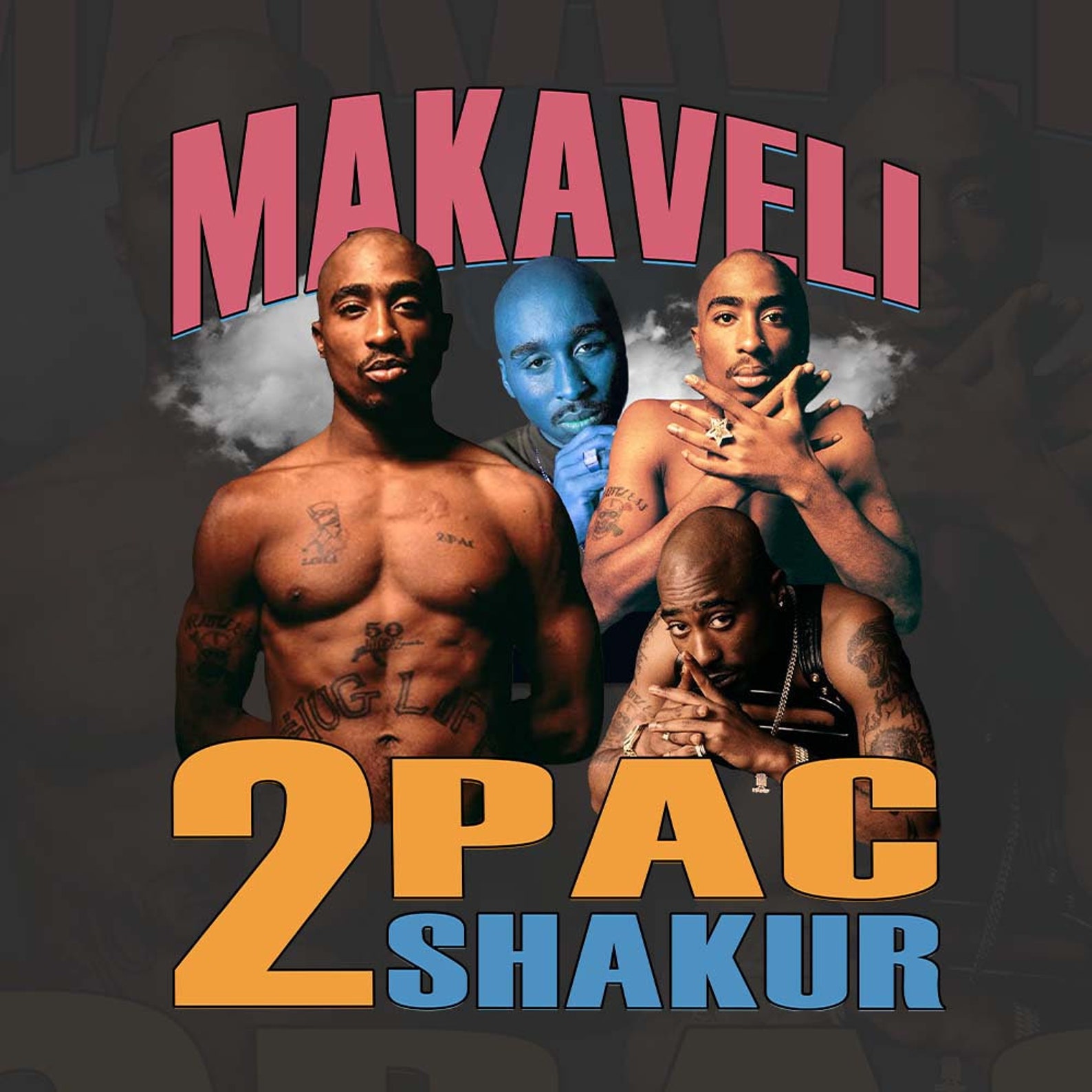 TUPAC T Shirt Design PNG Instant Download - Etsy
