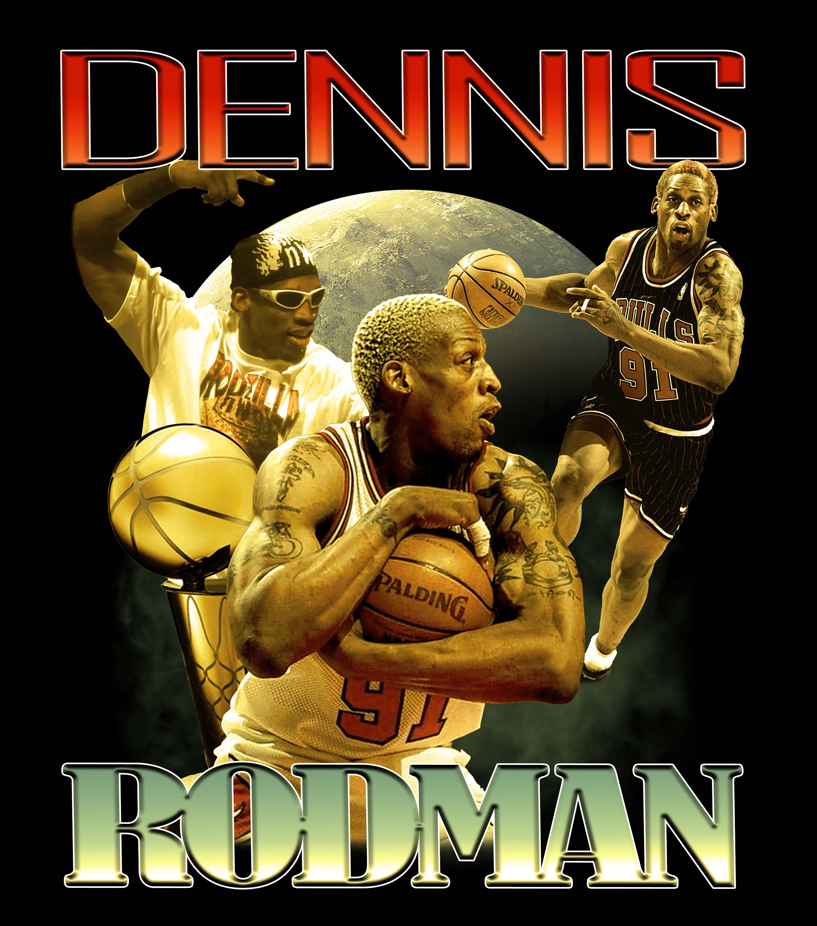 Dennis Rodman T Shirt Design PNG Instant Download - Etsy