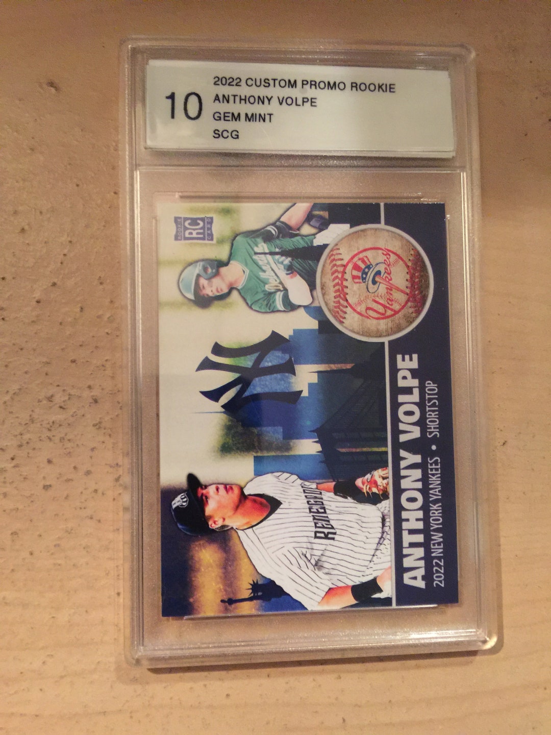 2022 Anthony Volpe Rookie Custom Promo Card Graded Gem Mint 10 - Etsy