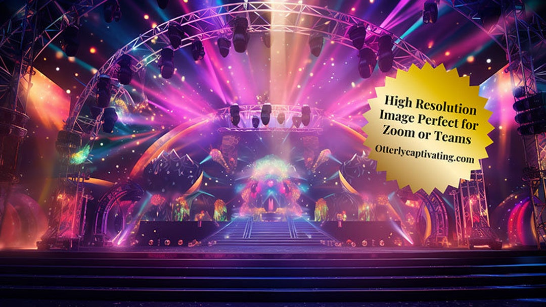 Award Show Stage Background Pink/purple for Zoom, Digital Download for ...