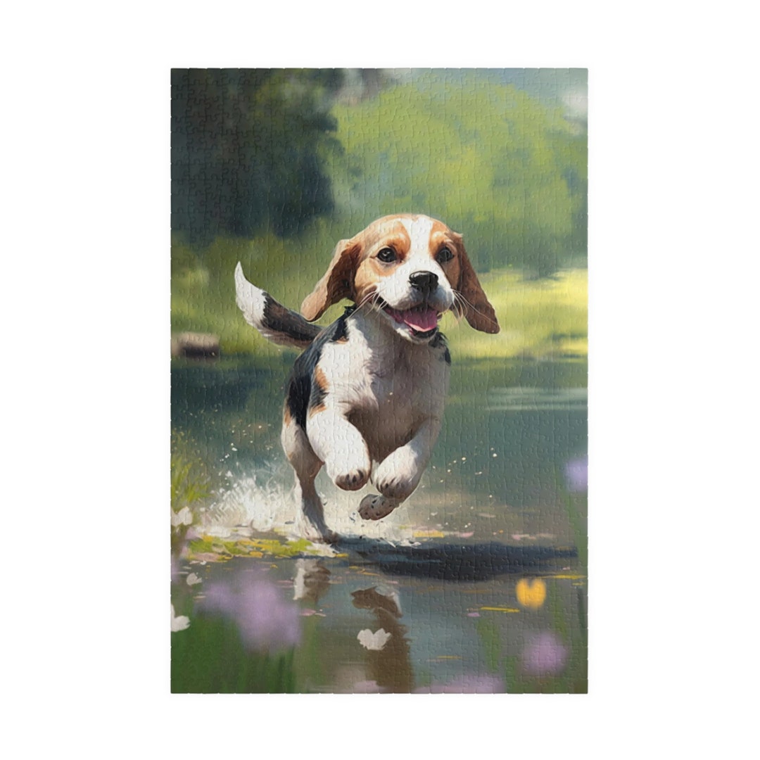 Happy Beagle Puzzle 100, 500, 1000 Pieces "beagle Bliss" - Etsy