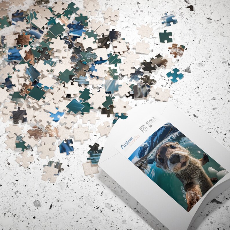 Adorable Otter Puzzle otter Take a Selfie 100, 500, or 1,000 Pieces - Etsy