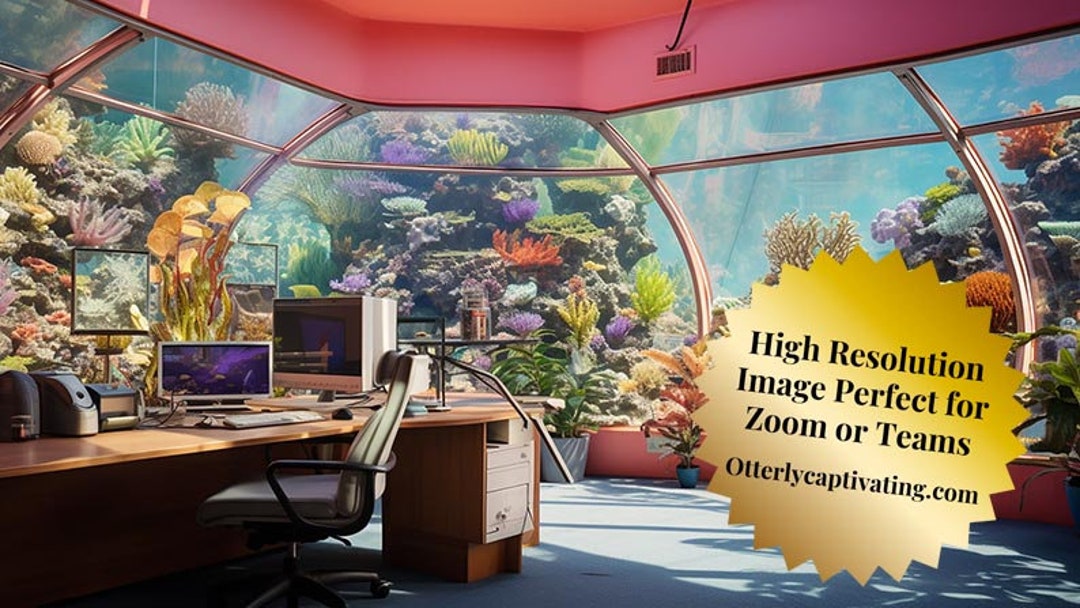 Ocean Floor Office Background for Zoom, Digital Download for Zoom ...