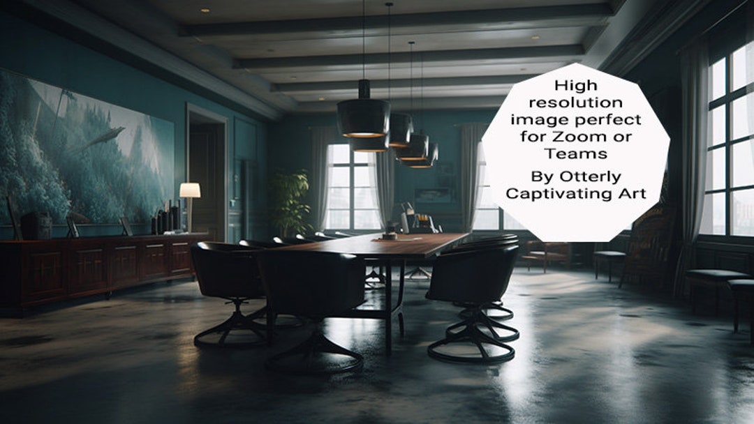 Serene Boardroom Background for Zoom, Digital Download for Zoom ...