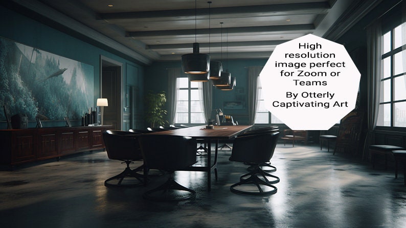 Serene Boardroom Background for Zoom, Digital Download for Zoom ...