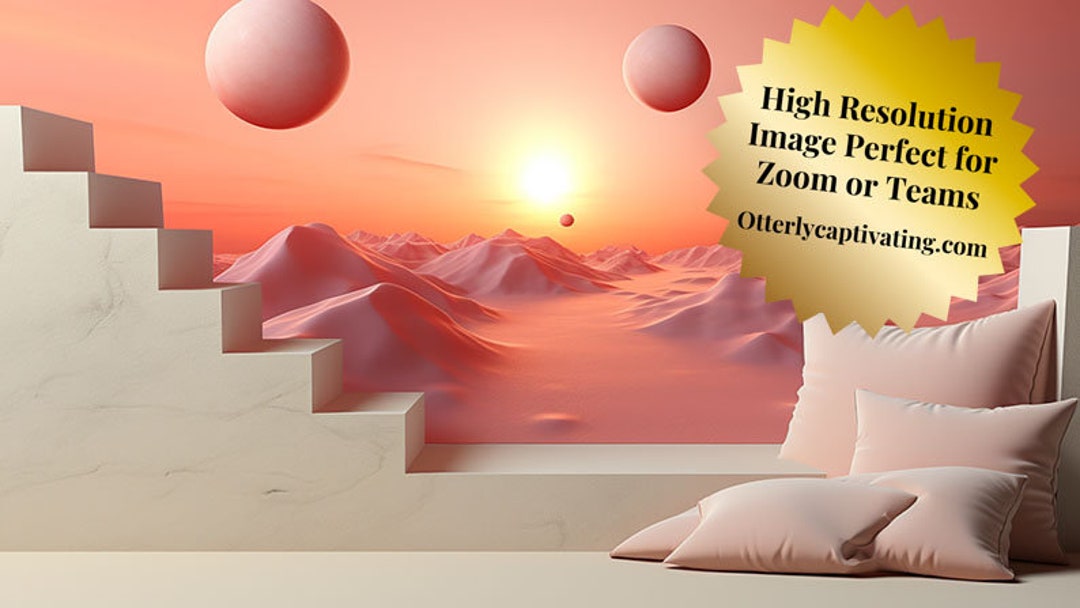 Surreal Minimalism Desert Background for Zoom, Digital Download for ...