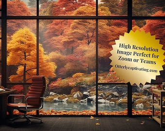 Fall Background Rustic Virtual Office Zoom for (Download Now) - Etsy