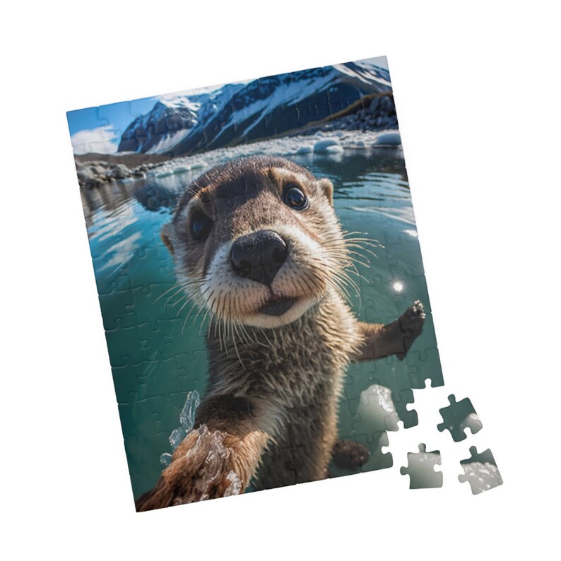 Adorable Otter Puzzle otter Take a Selfie 100, 500, or 1,000 Pieces - Etsy