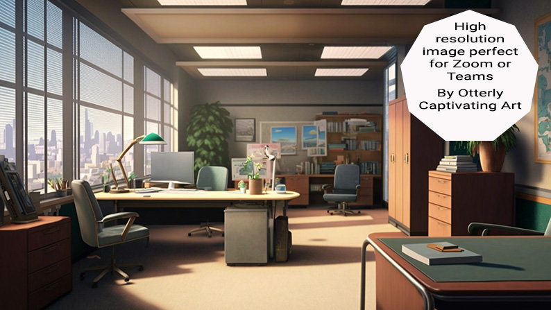Chic Office Background for Zoom Digital Download for Zoom - Etsy