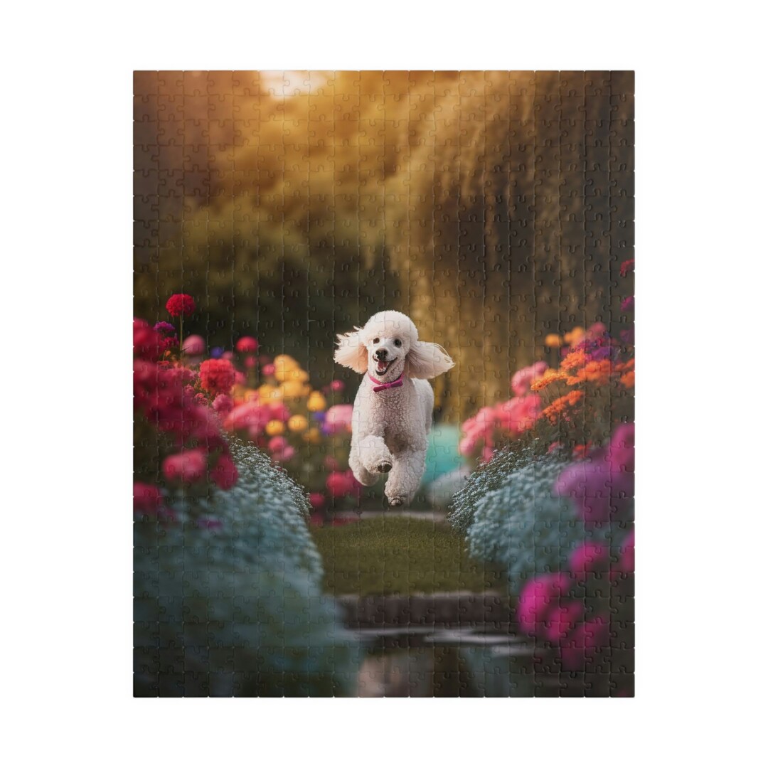 Happy Poodle Puzzle 500 Pieces poodle in Bloom - Etsy