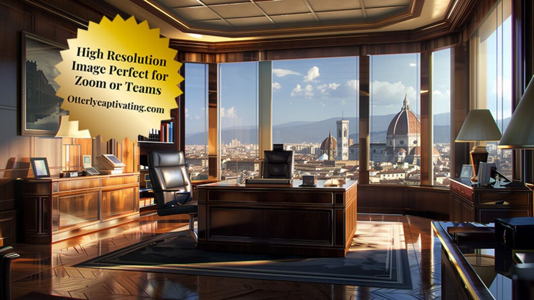 Florence Italy Office Background for Zoom, Digital Download for Zoom ...