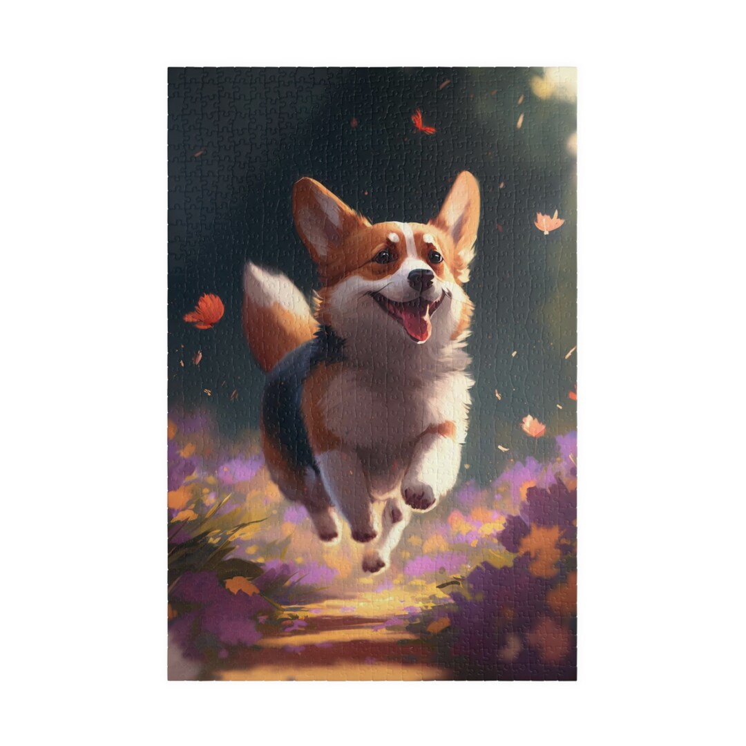Adorable Happy Corgi Puzzle 100, 500, 1000 Pieces "boundless Corgi" - Etsy