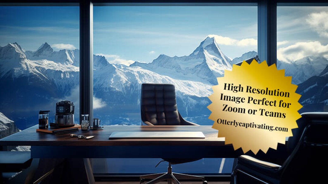 Alps View Office Background for Zoom, Digital Download for Zoom ...