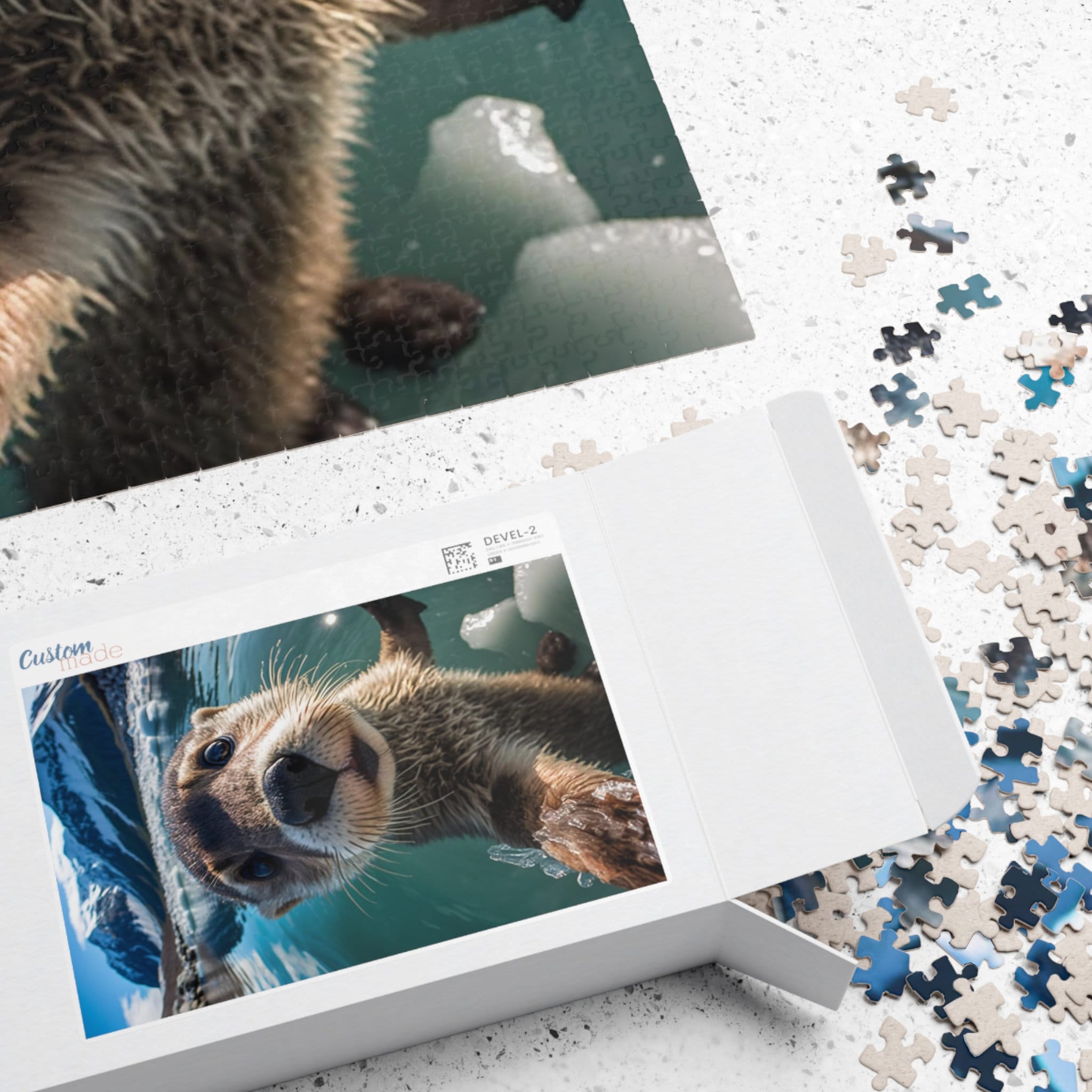Adorable Otter Puzzle otter Take a Selfie 100, 500, or 1,000 Pieces - Etsy