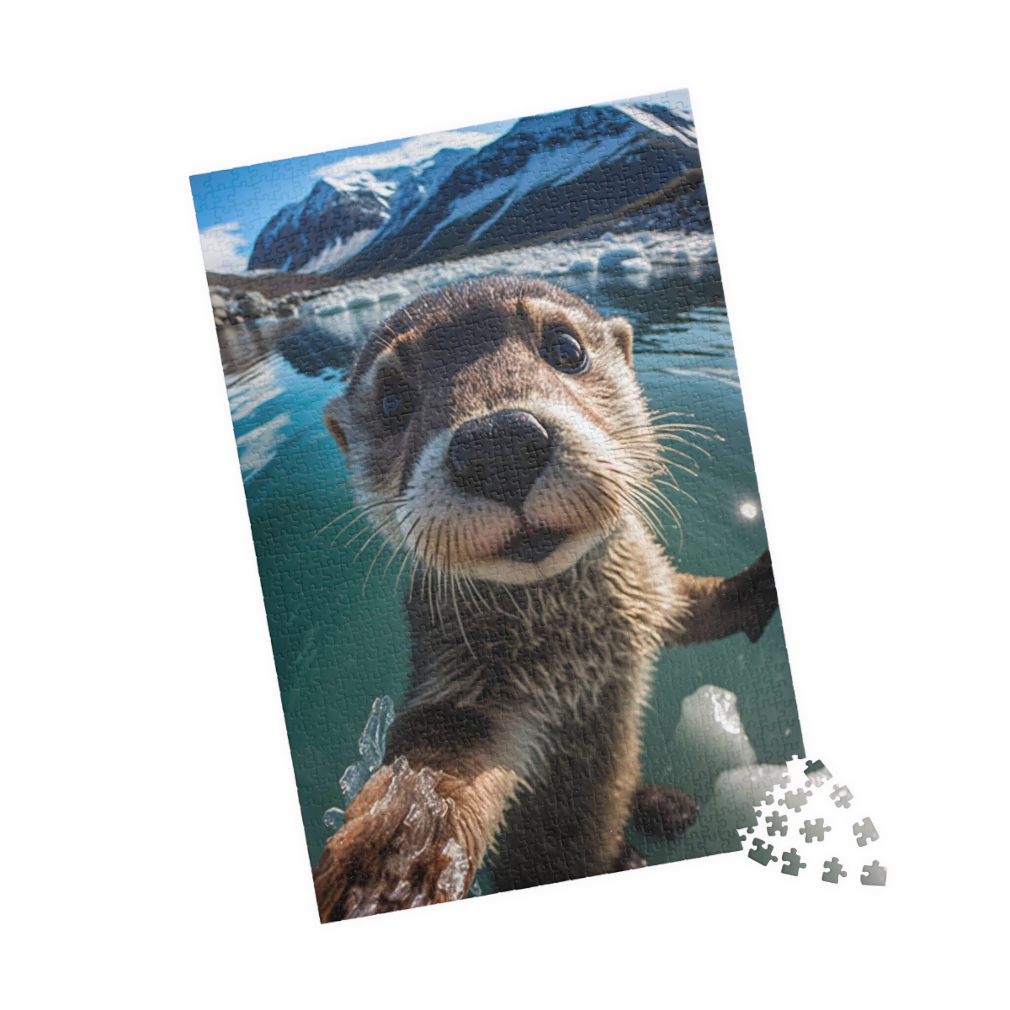 Adorable Otter Puzzle otter Take a Selfie 100, 500, or 1,000 Pieces - Etsy