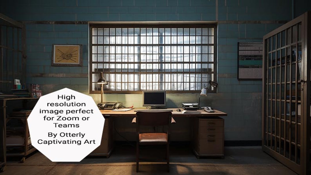 Jail Office Funny Background for Zoom, Digital Download for Zoom ...