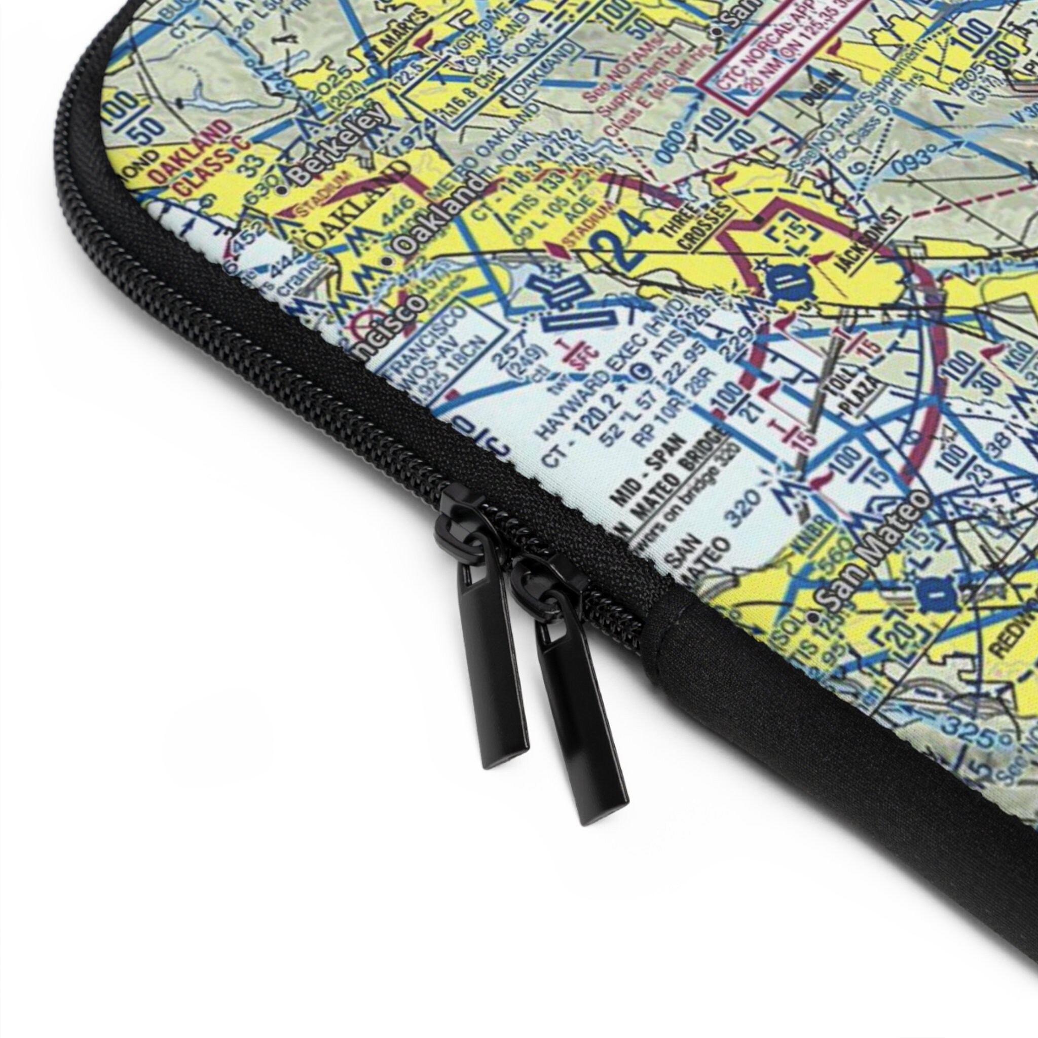 Aviation Laptop Sleeve sectional Chart Pilot Laptop Sleeve Pilot Gifts ...