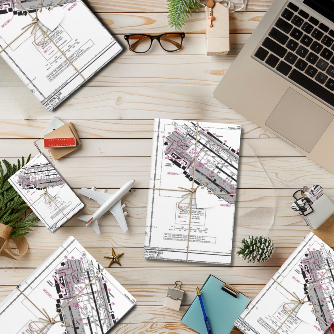 Personalized Any Airport Diagram Wrapping Paper 3 Sizes 30x20 30x72 ...