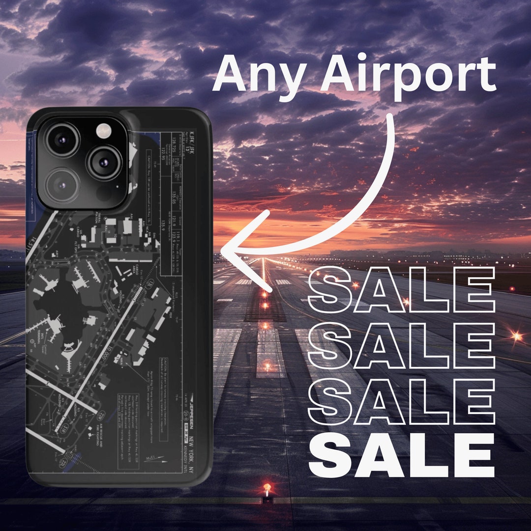 Aviation iPhone Case Airport Diagram for Pilot, ATC Controller Gift ...