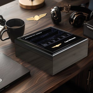 Custom Aircraft Pilot Wings and Epaulets Jewelry Case - Etsy